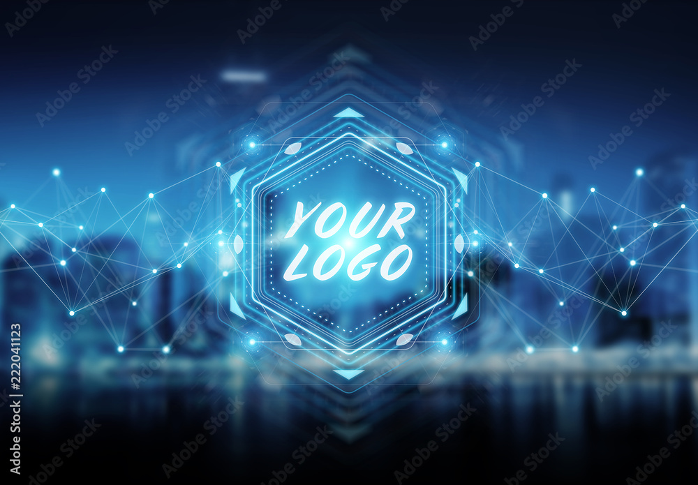 Hexagonal HUD Mockup Stock Template | Adobe Stock