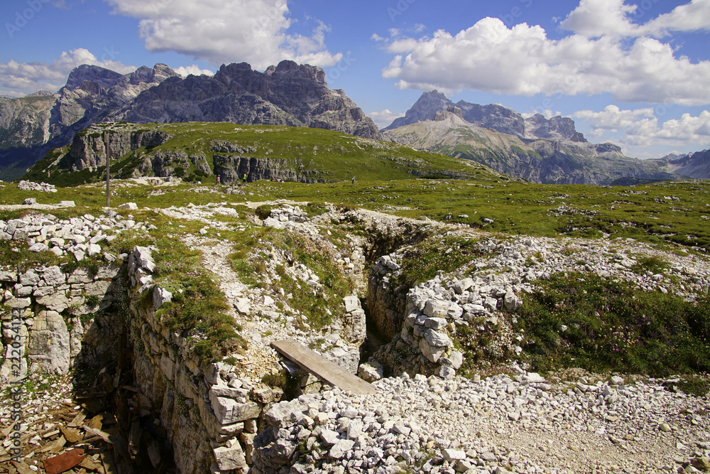 World War I trenches in the mountain top Stock Photo | Adobe Stock