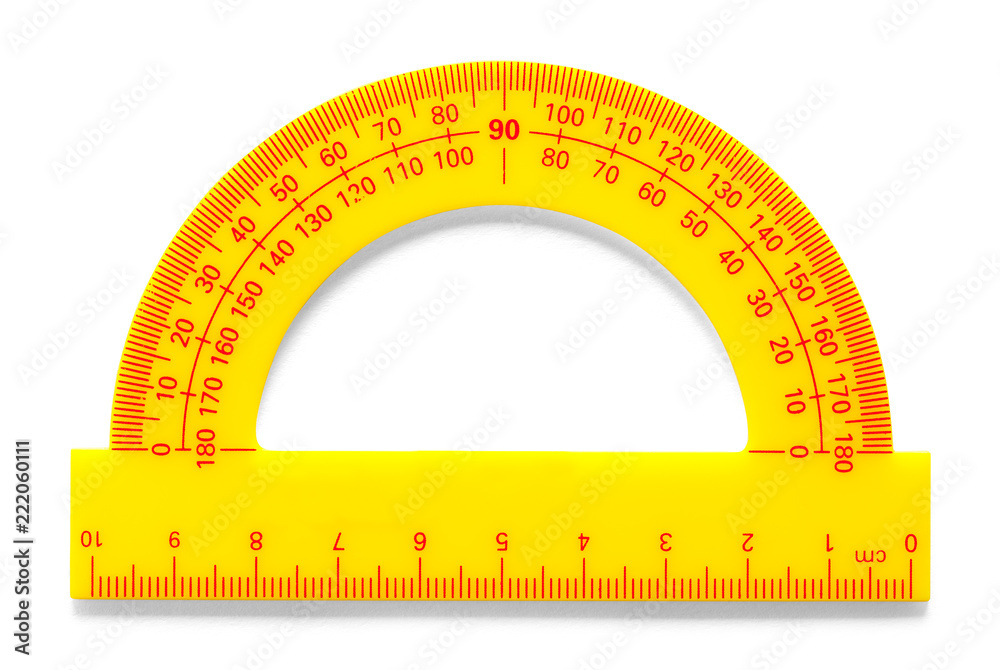 Yellow Protractor Stock Photo | Adobe Stock