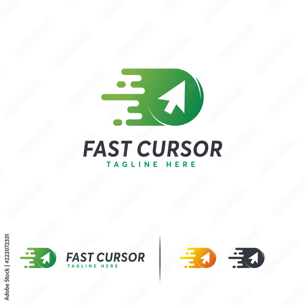Fast Cursor logo designs concept vector, Online Logo template Stock ...