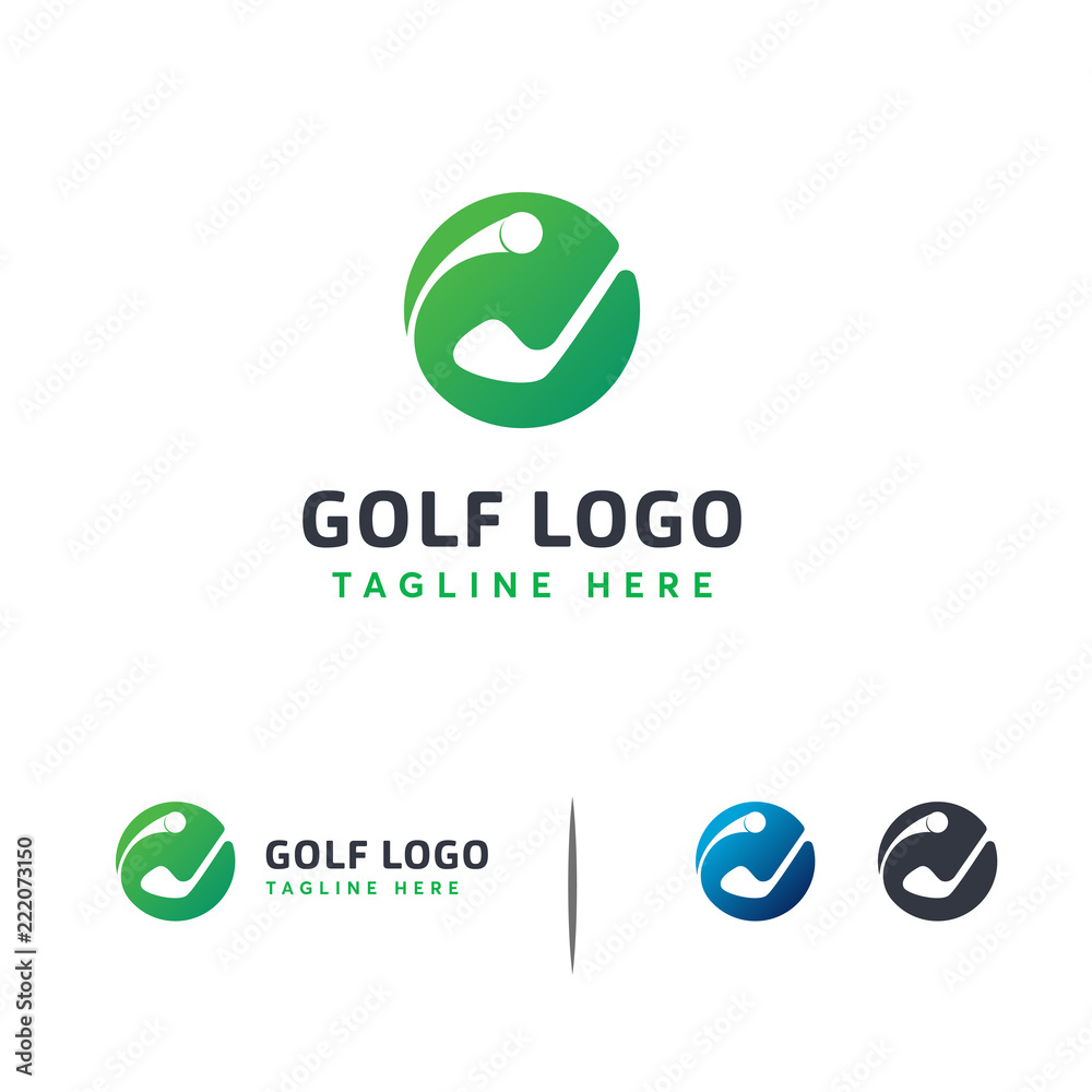 Simple Golf logo designs concept vector, Golf Club logo symbol Stock ...