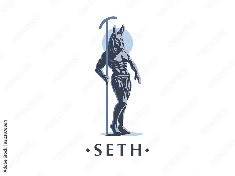 The Egyptian god Seth. Vector emblem. Stock Vector | Adobe Stock