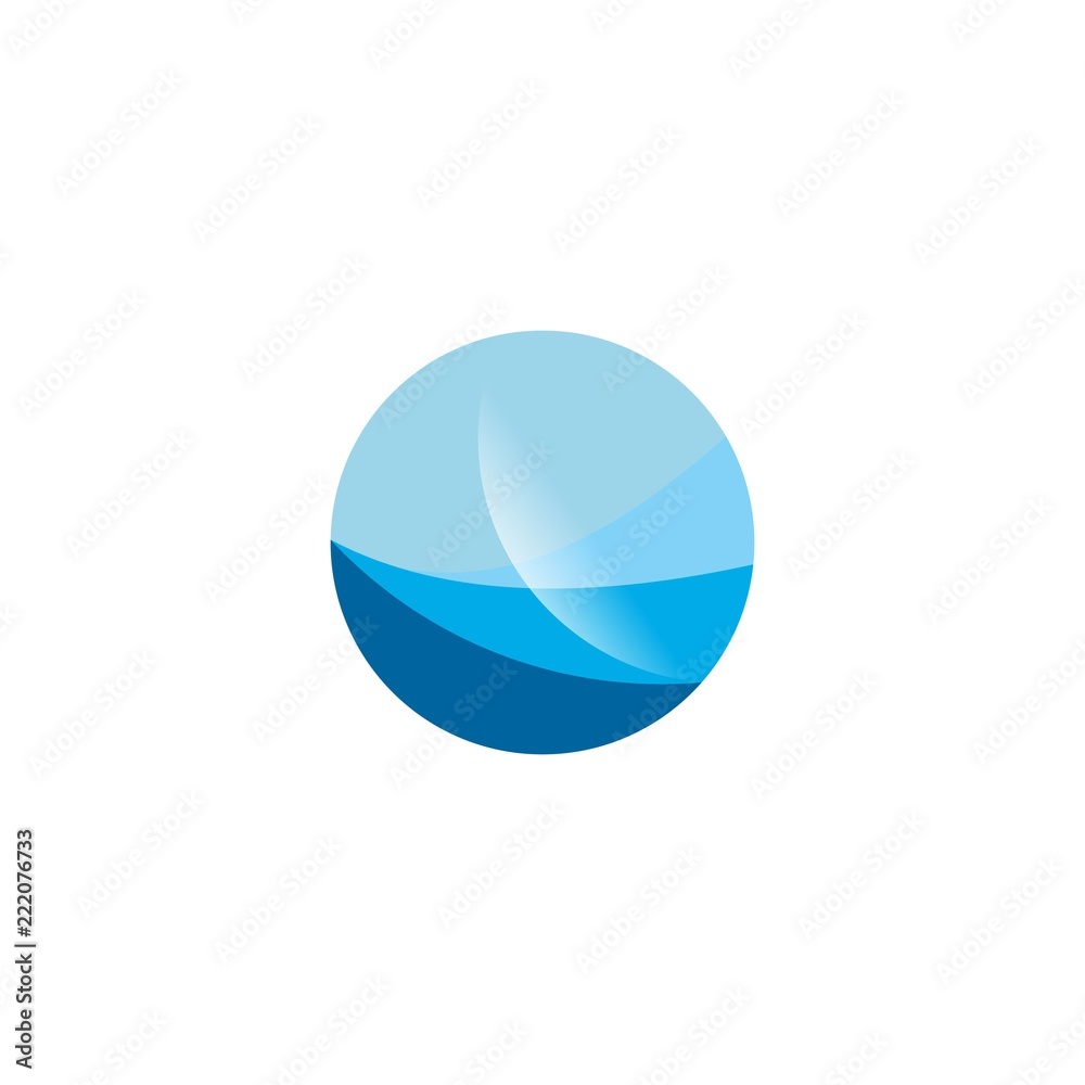 round wave logo Stock Vector | Adobe Stock