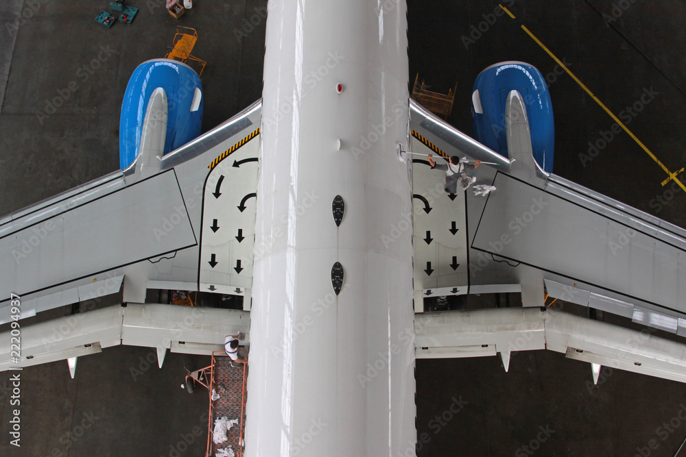 washing of aircraft Stock Photo | Adobe Stock