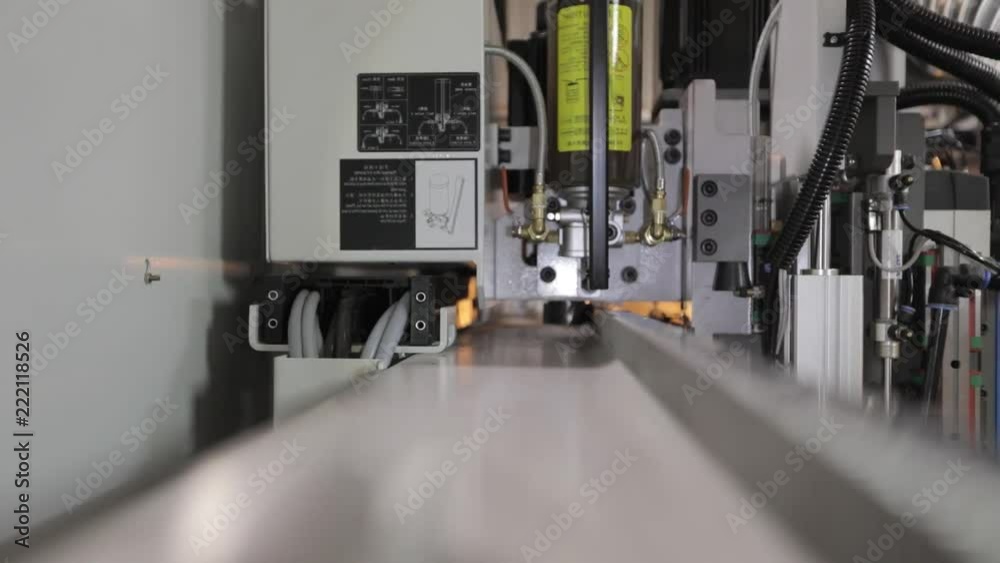 Modern industrial factory machines. The work of the technical ...