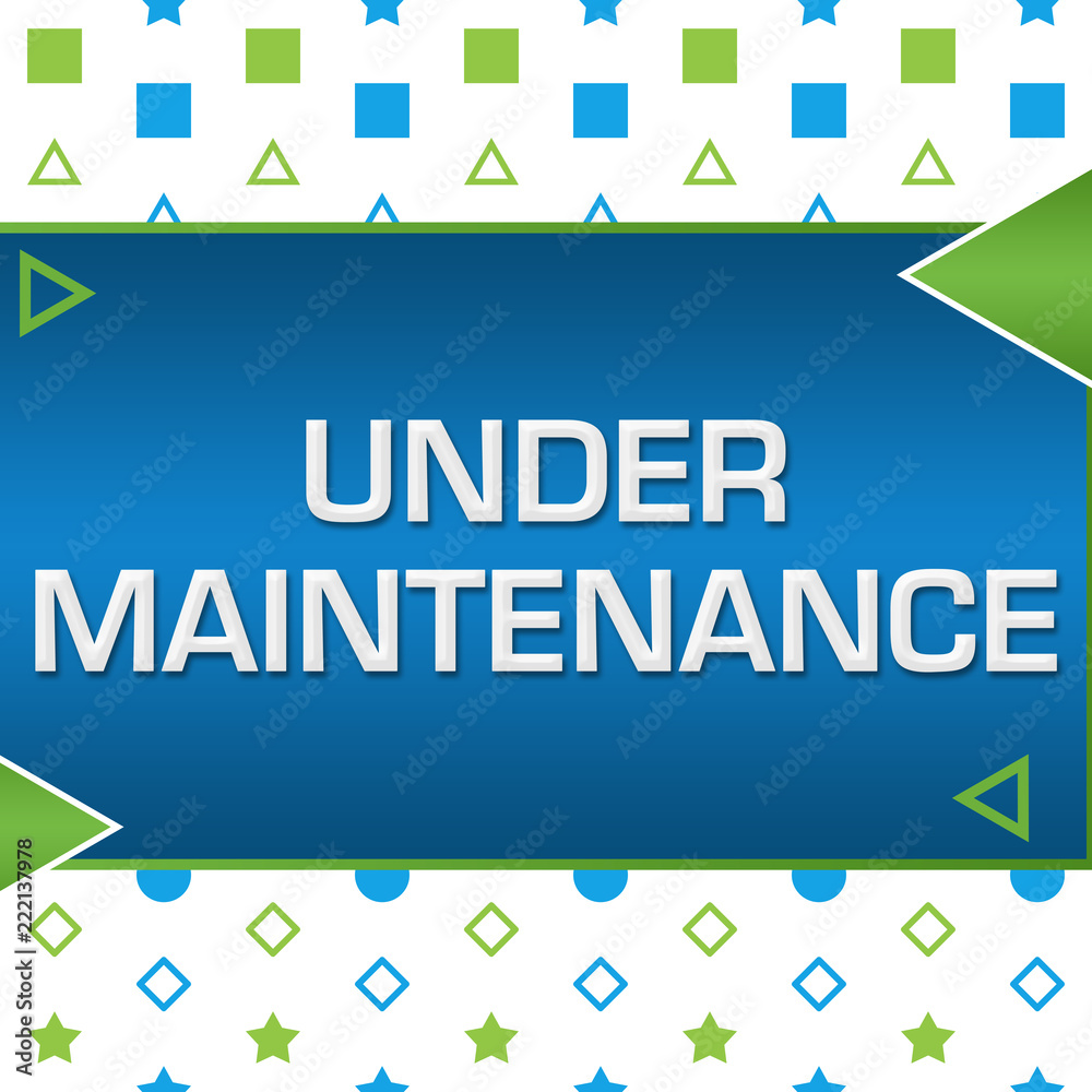 Under Maintenance Green Blue Basic Shapes Triangles Stock Illustration ...