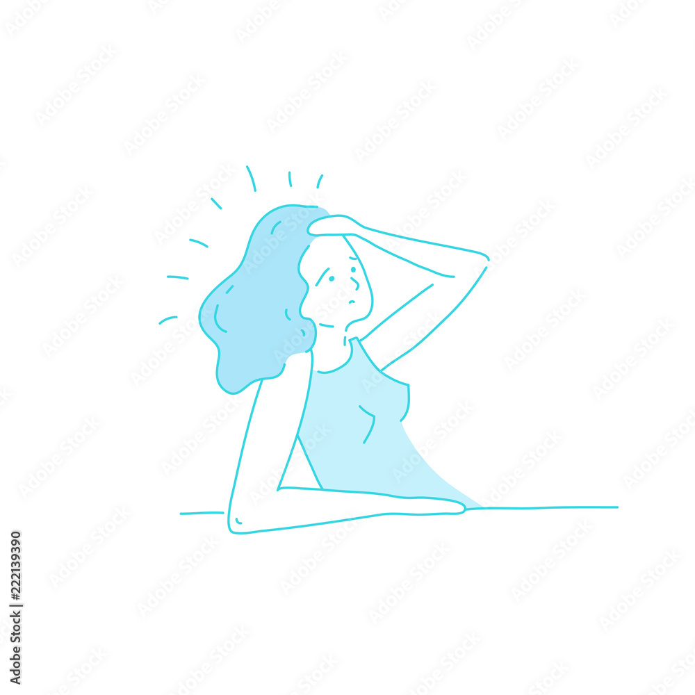 Dizzy person Vector hand drawn illustration Stock Vector | Adobe Stock