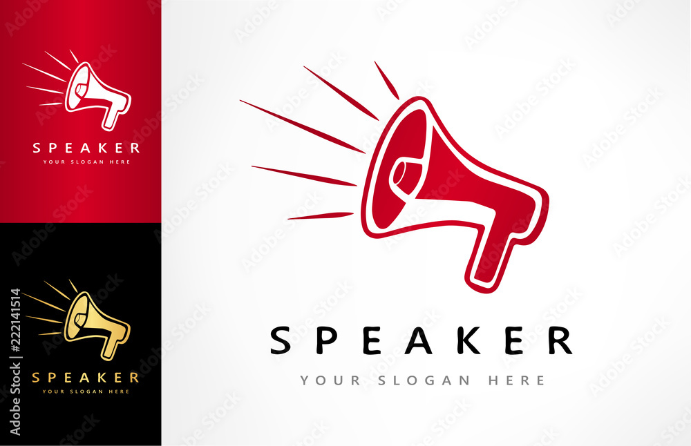 Speaker logo vector. Stock Vector | Adobe Stock