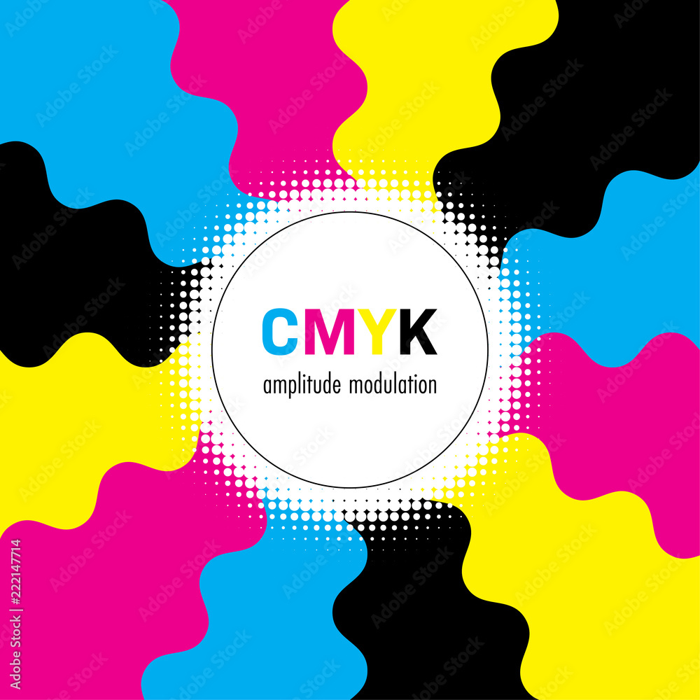 Abstract background in CMYK colors Stock Vector | Adobe Stock