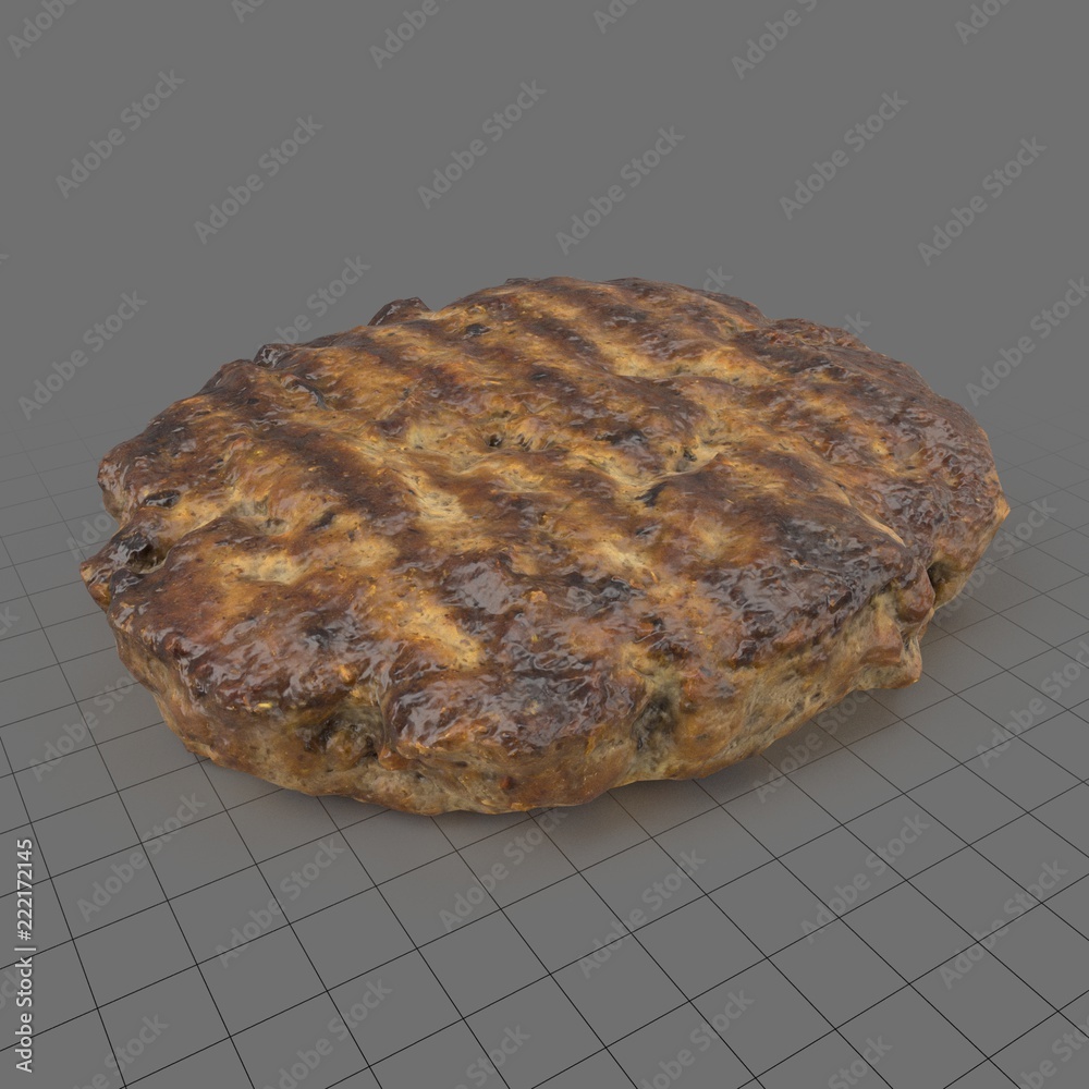 Beefburger patty Stock 3D asset | Adobe Stock