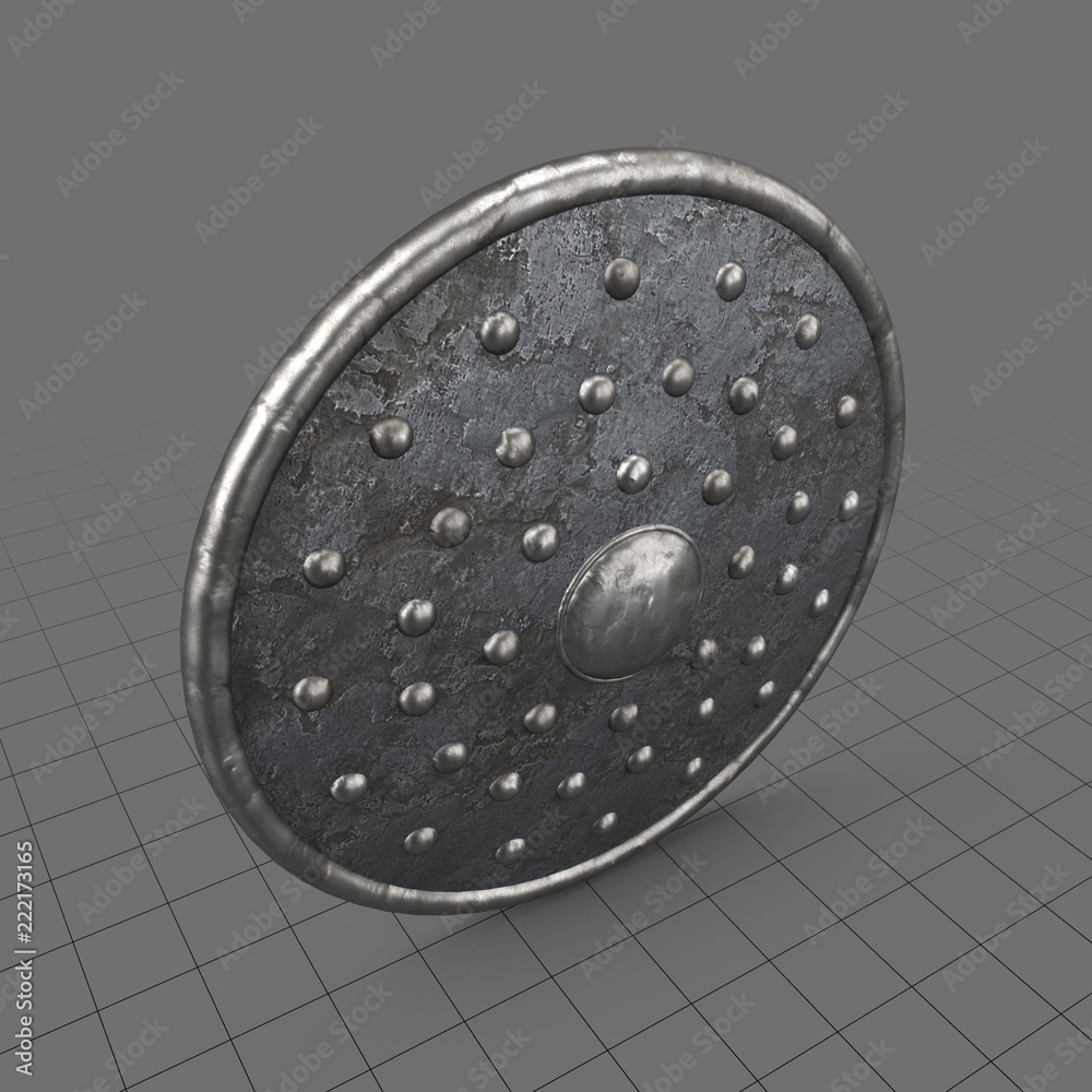 Round metal shield Stock 3D asset | Adobe Stock