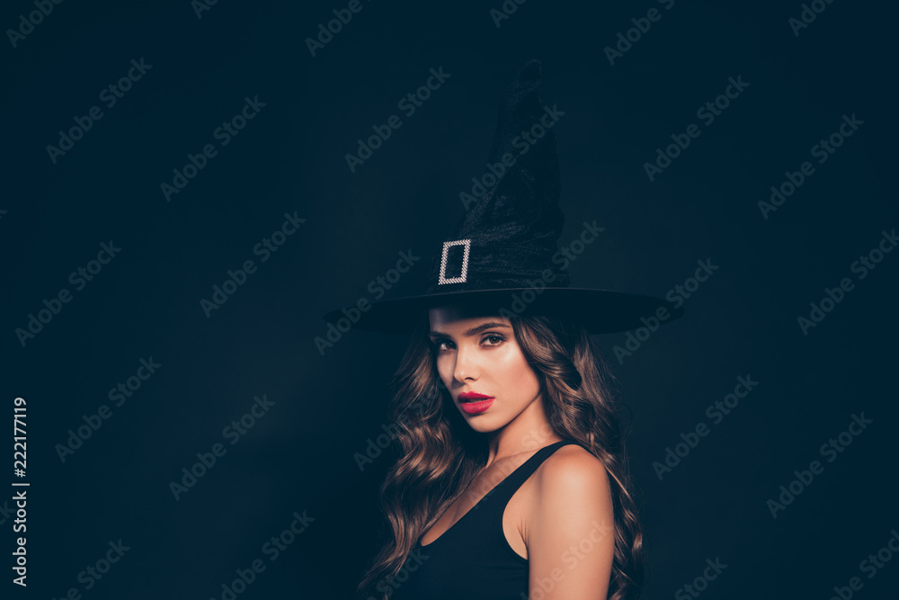 Are you scared Profile side view photo close up portrait of swe Stock ...