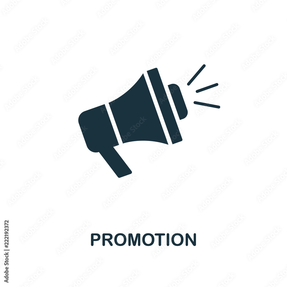 Promotion icon. Monochrome style design from e-commerce icon collection ...