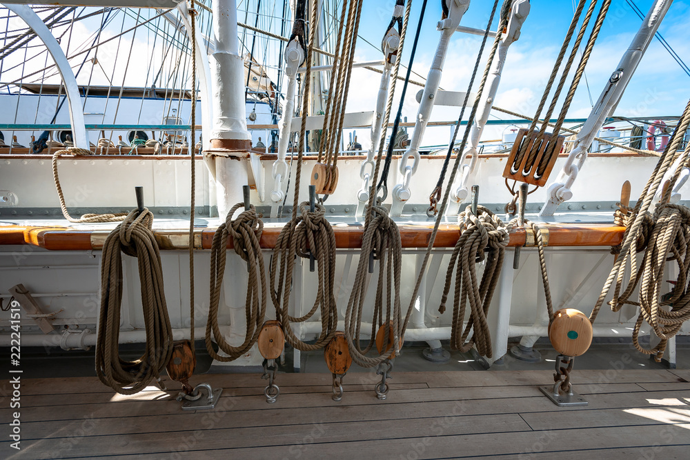 Port Rail - Standing and Running Rigging Stock Photo | Adobe Stock