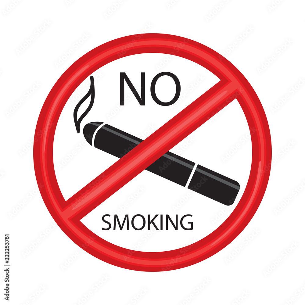 No smiking sign symbol. Vector illustration. Please do not smoke Stock ...
