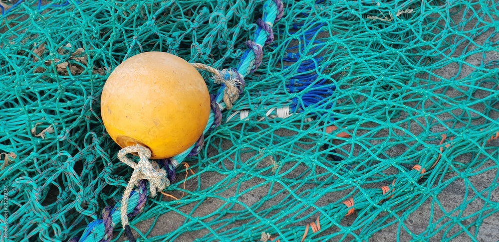 Floats on fishing nets Stock Photo | Adobe Stock