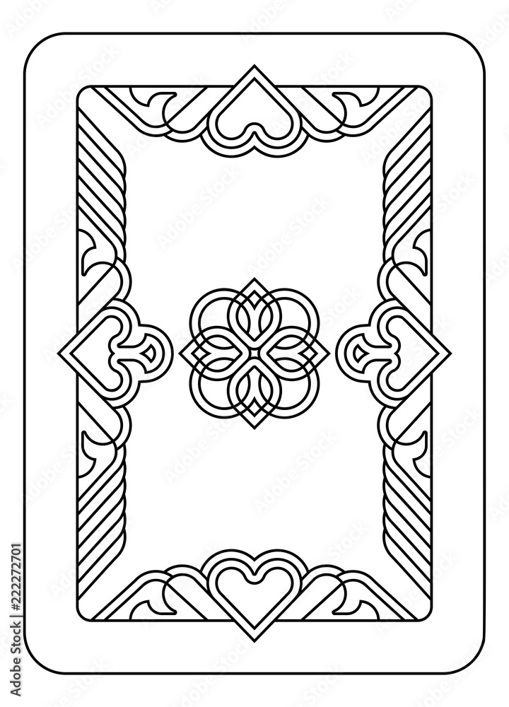 A playing card Reverse Back in Black and White from a new modern ...