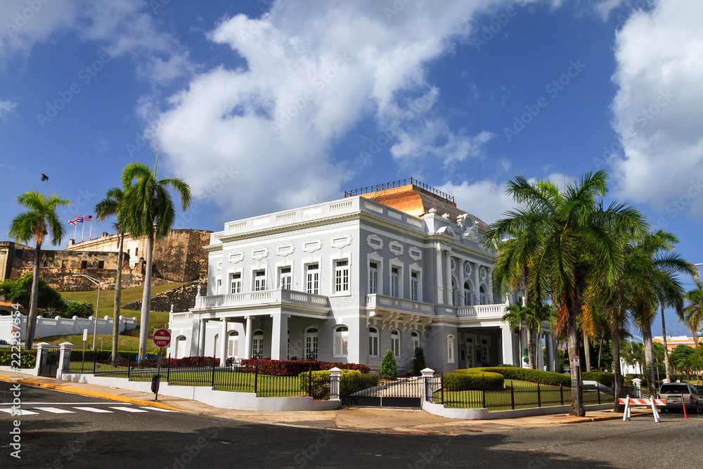 Historic building Antiguo Casino de Puerto Rico in San Juan, in Beaux ...