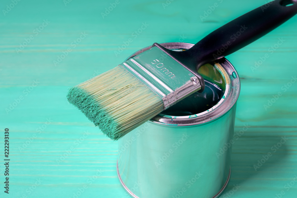 Pinsel mit Farbe Stock-Foto | Adobe Stock