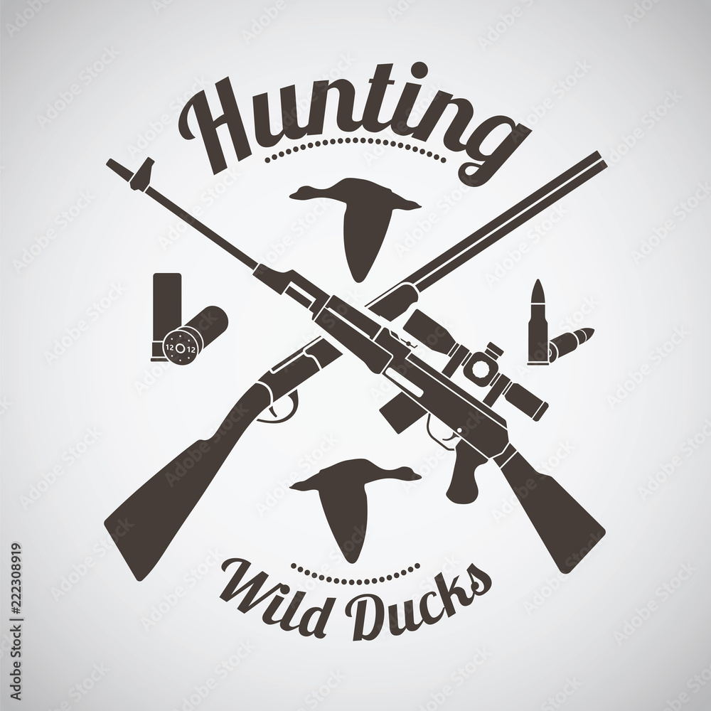 Hunting Emblem Stock Vector | Adobe Stock