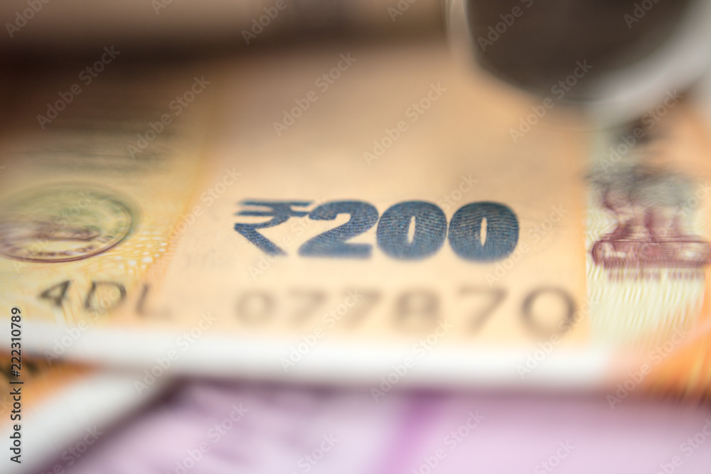 200 Rupee Indian banknote Stock Photo | Adobe Stock