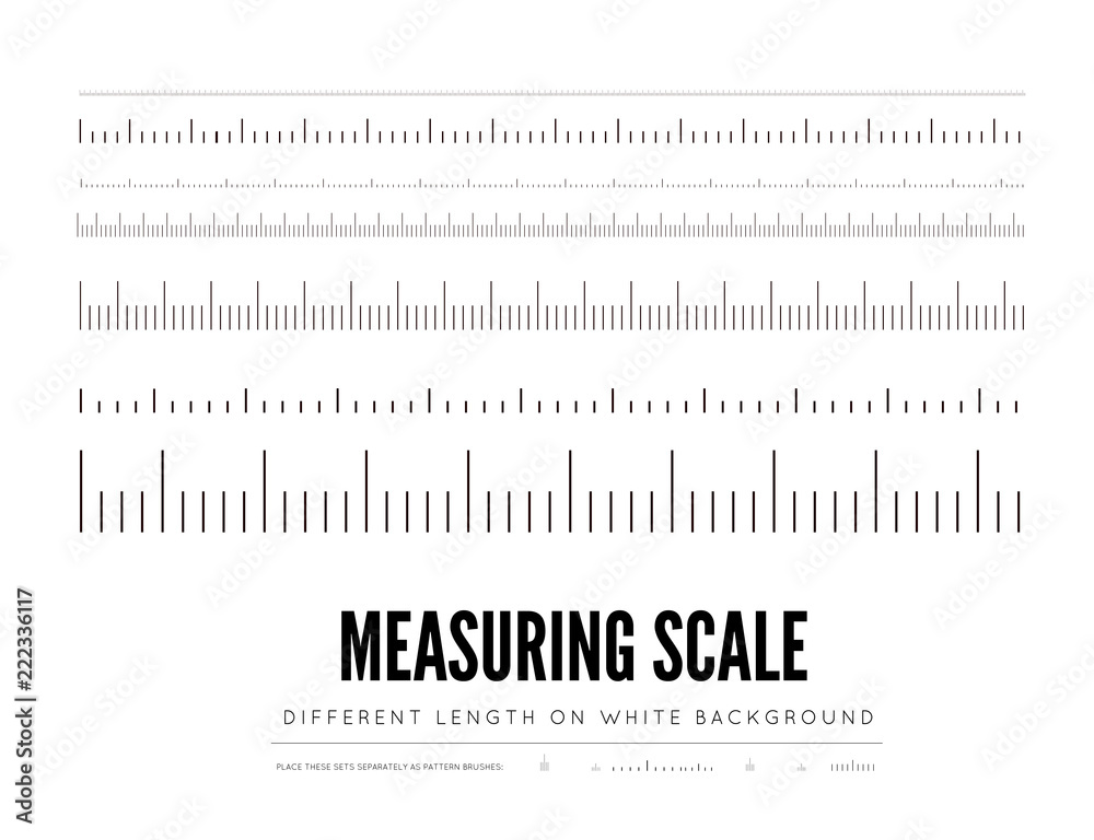 Measuring rulers of different scale, length and shape. Vector elements ...