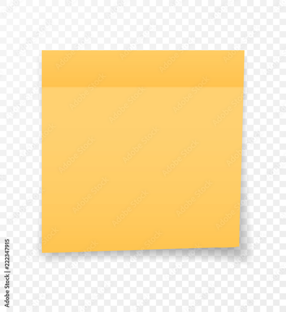 Sticky Paper Note with Shadow Effect. Blank Color Memo Note Stickers ...