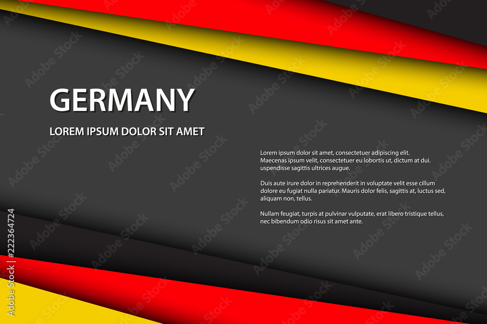 Vecteur Stock Modern background with German colors and grey free space ...