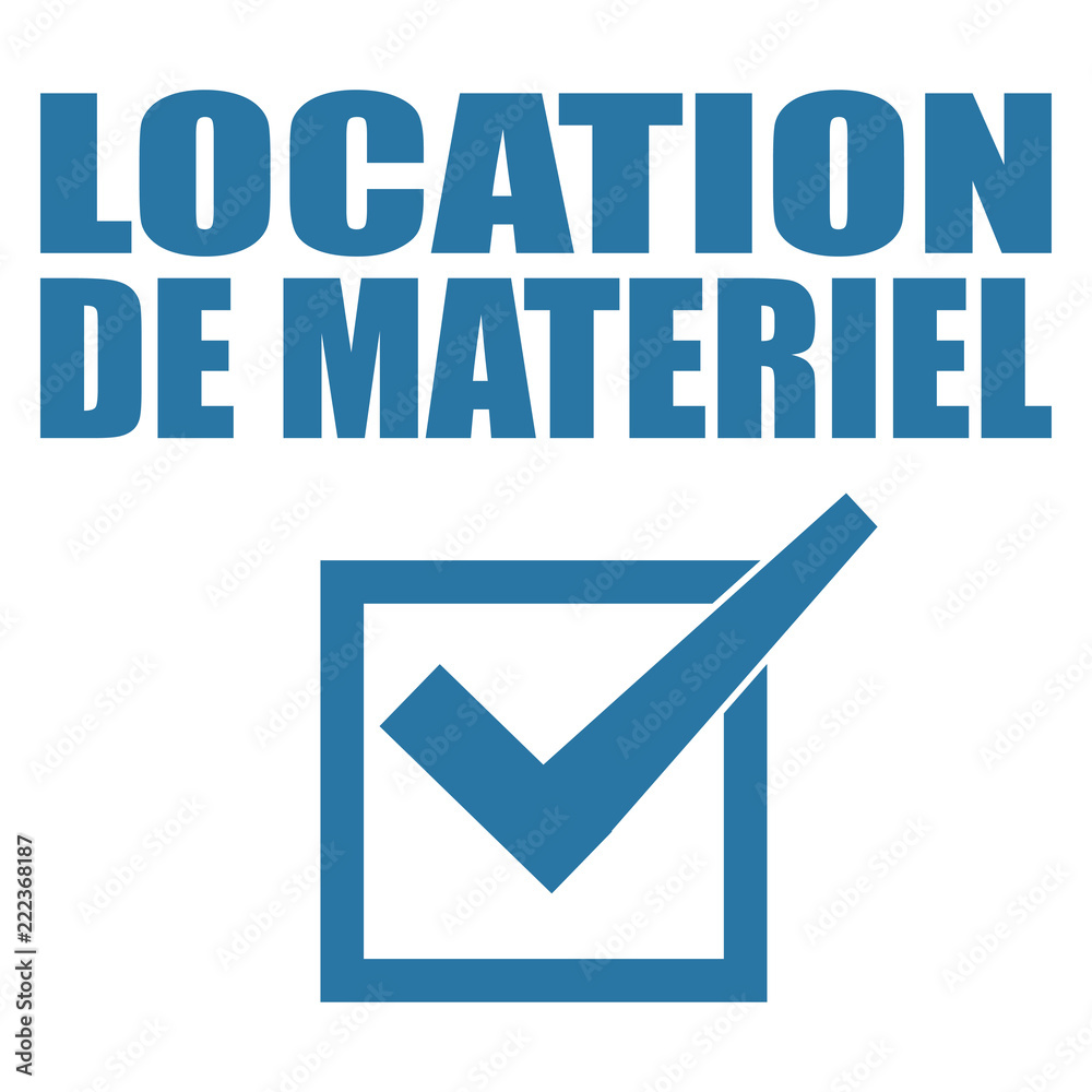 Logo location de matériel. Stock Vector | Adobe Stock