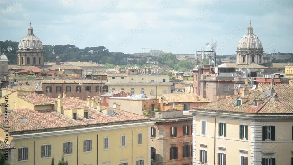 Rome Antique Site - Panorama - Forum Ancient, Coliseum, Columns Temple ...