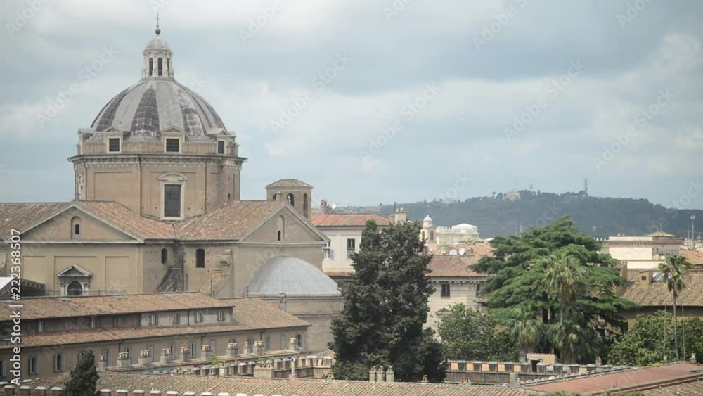 Rome Antique Site - Panorama - Forum Ancient, Coliseum, Columns Temple ...