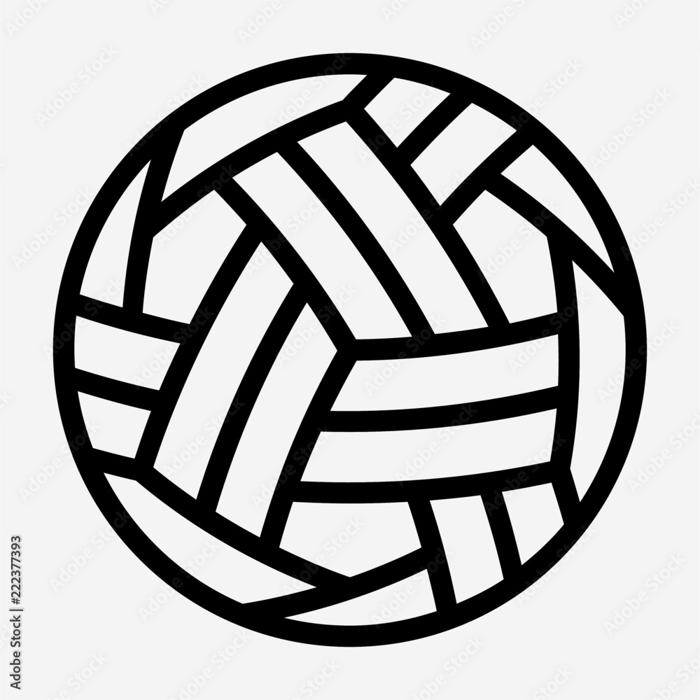 outline beautiful Takraw ball vector icon Stock Vector | Adobe Stock