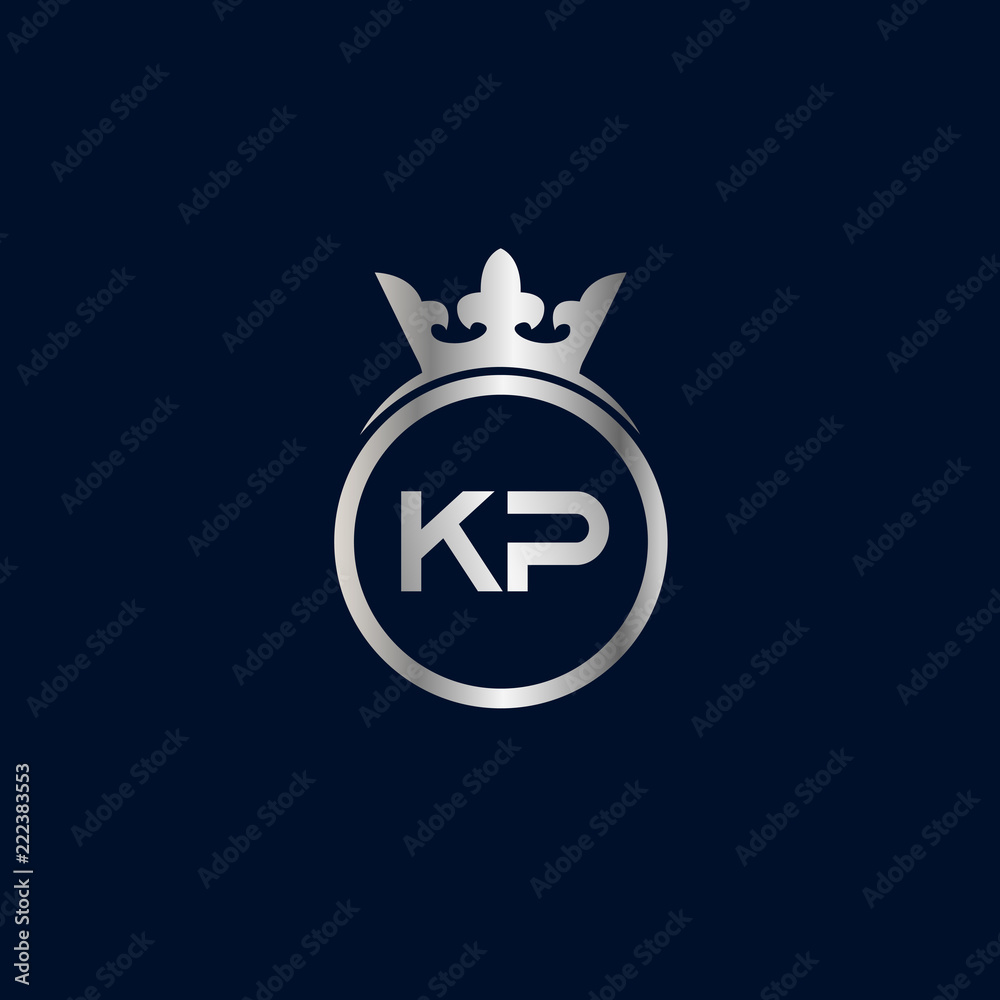 Initial Letter KP Logo Template Design Stock Vector | Adobe Stock
