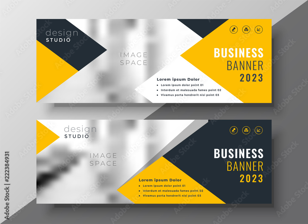creative yellow business banner template Stock Vector | Adobe Stock