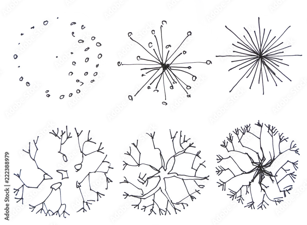 top view set graphic trees.for architecture and landscape design. for ...