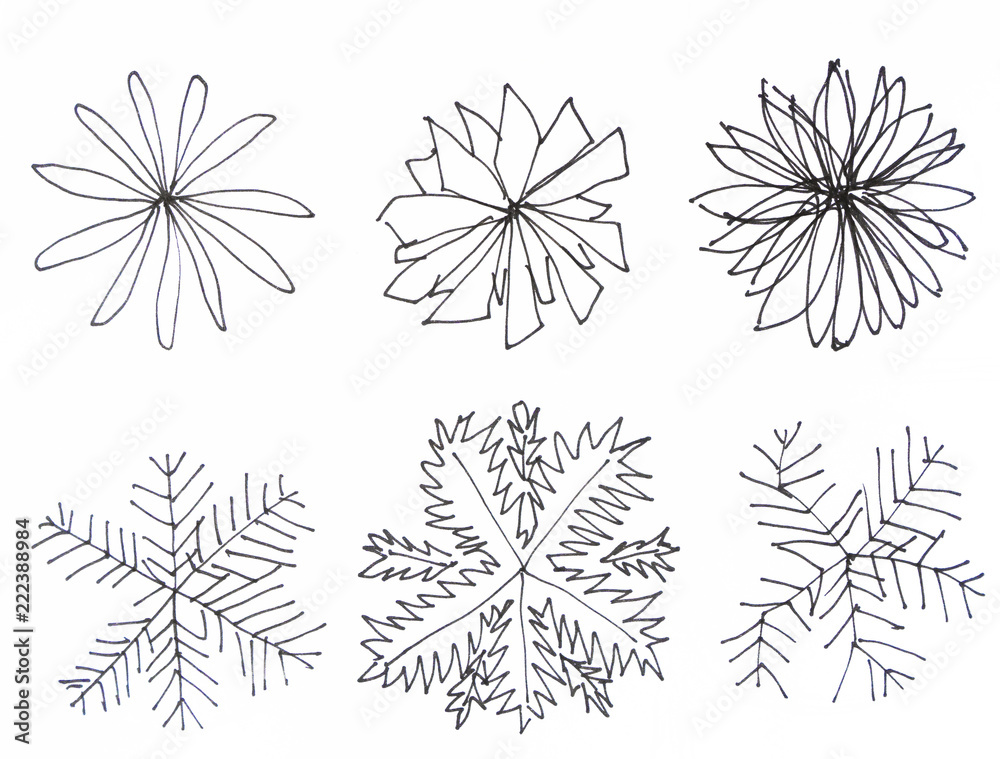 top view set graphic trees.for architecture and landscape design. for ...