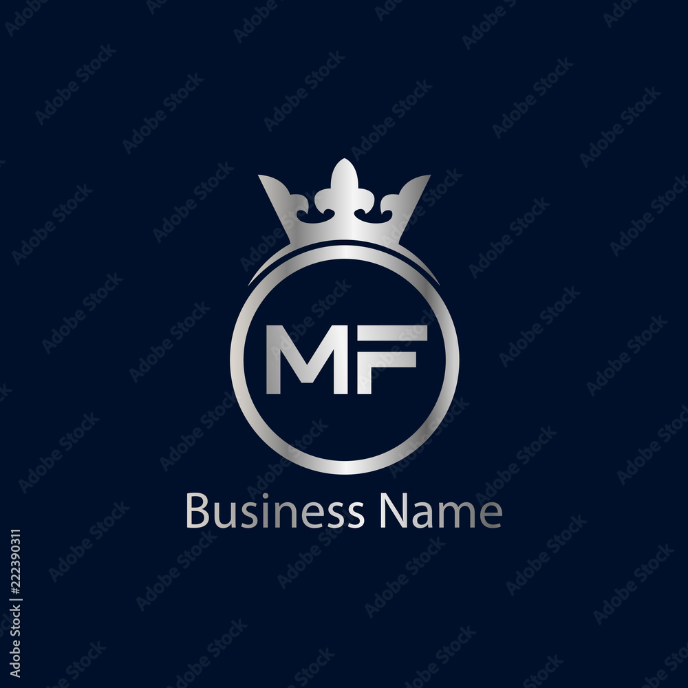 Initial Letter MF Logo Template Design Stock Vector | Adobe Stock