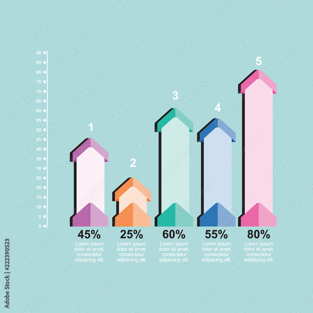 House Real Estate Bar Chart Graph Diagram Statistical Business ...