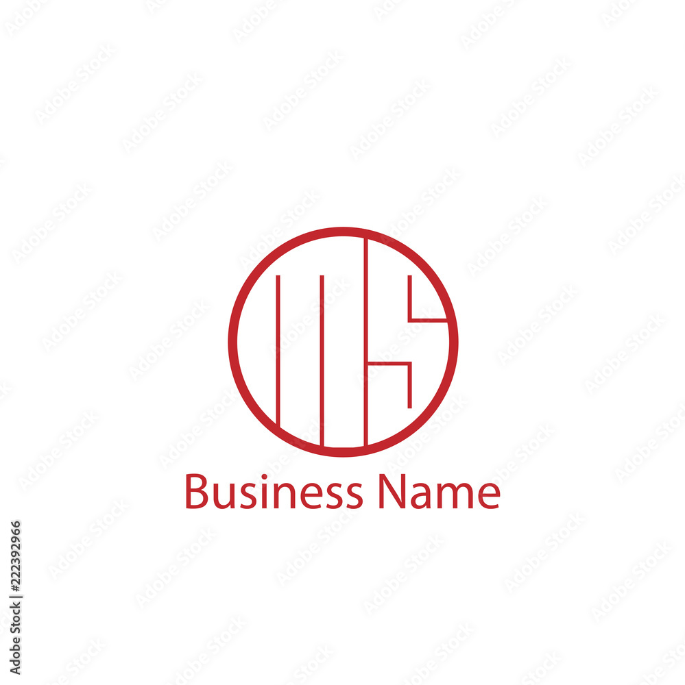 Initial Letter MS Logo Template Design Stock Vector | Adobe Stock