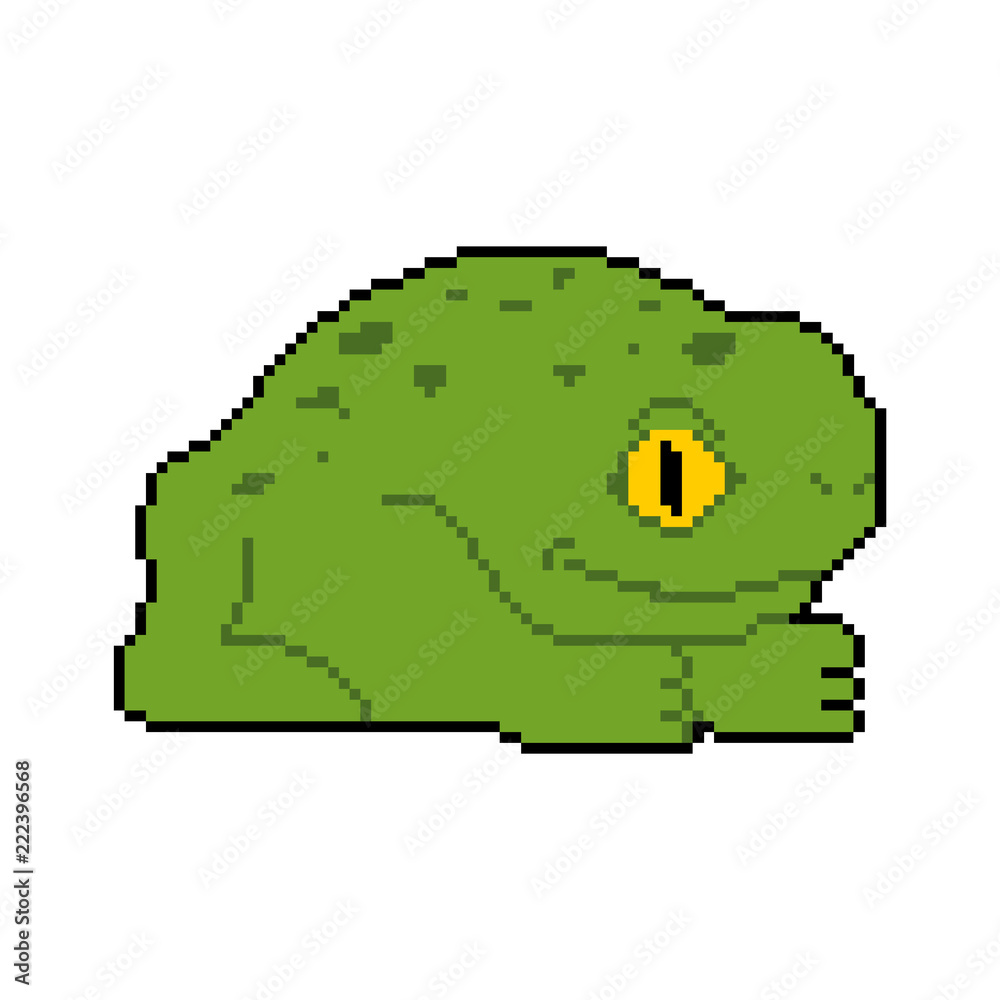 Frog pixel art. Toad 8 bit. Vector illustration. vector de Stock ...