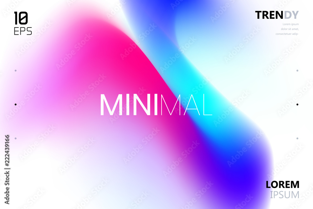 Trendy Fluid Gradient Shape Background. Abstract Watercolor Backdrop ...