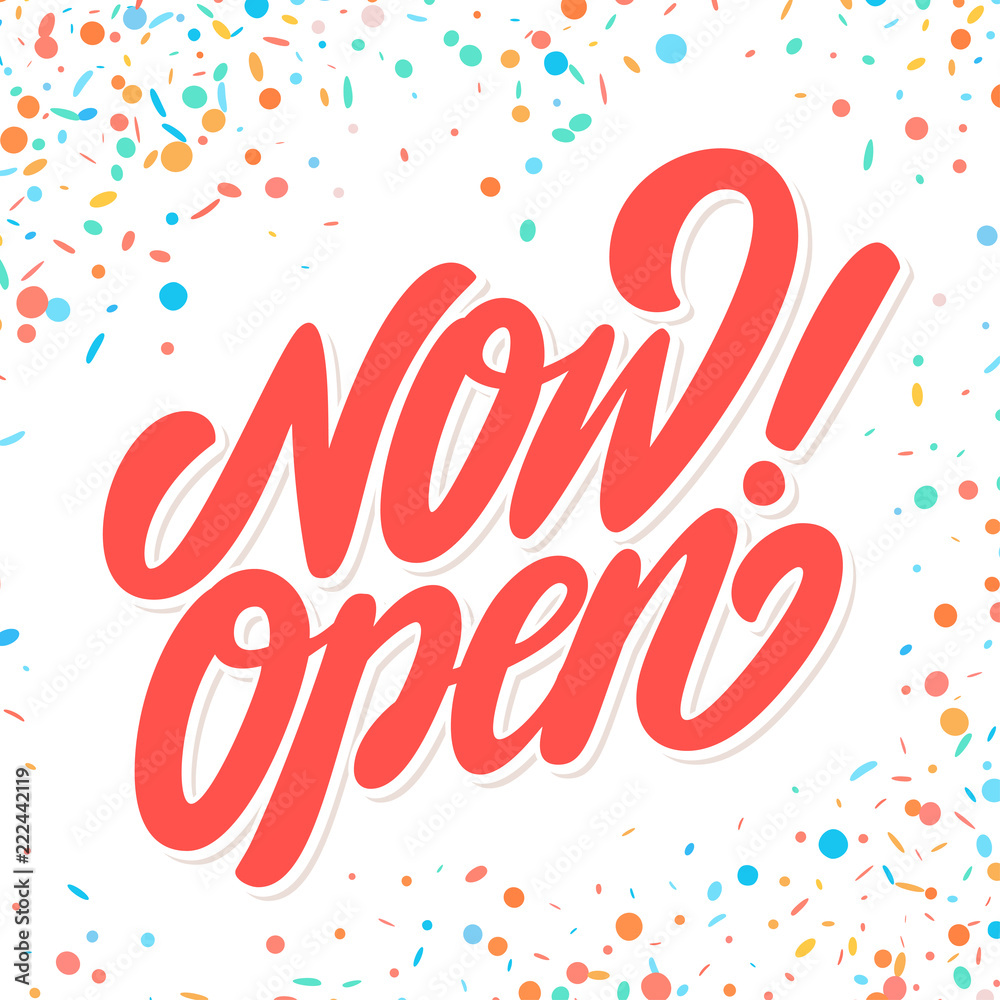 Now open sign. Stock Vector | Adobe Stock