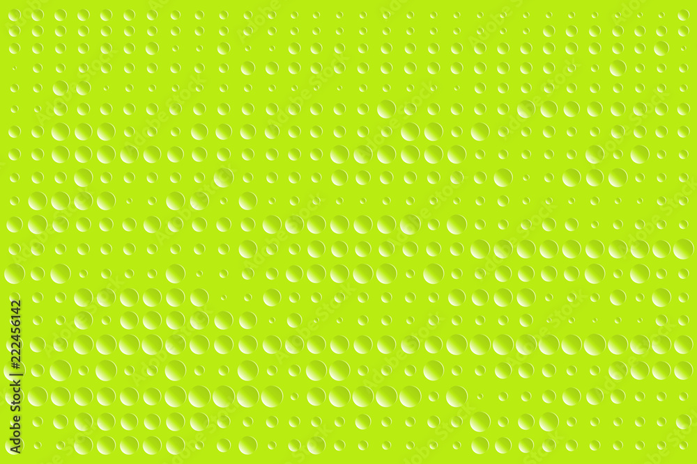 Abstract bumpy surface texture of gradient green round dots. Vector ...