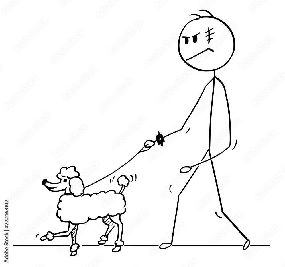 Cartoon Stick Figure Dog