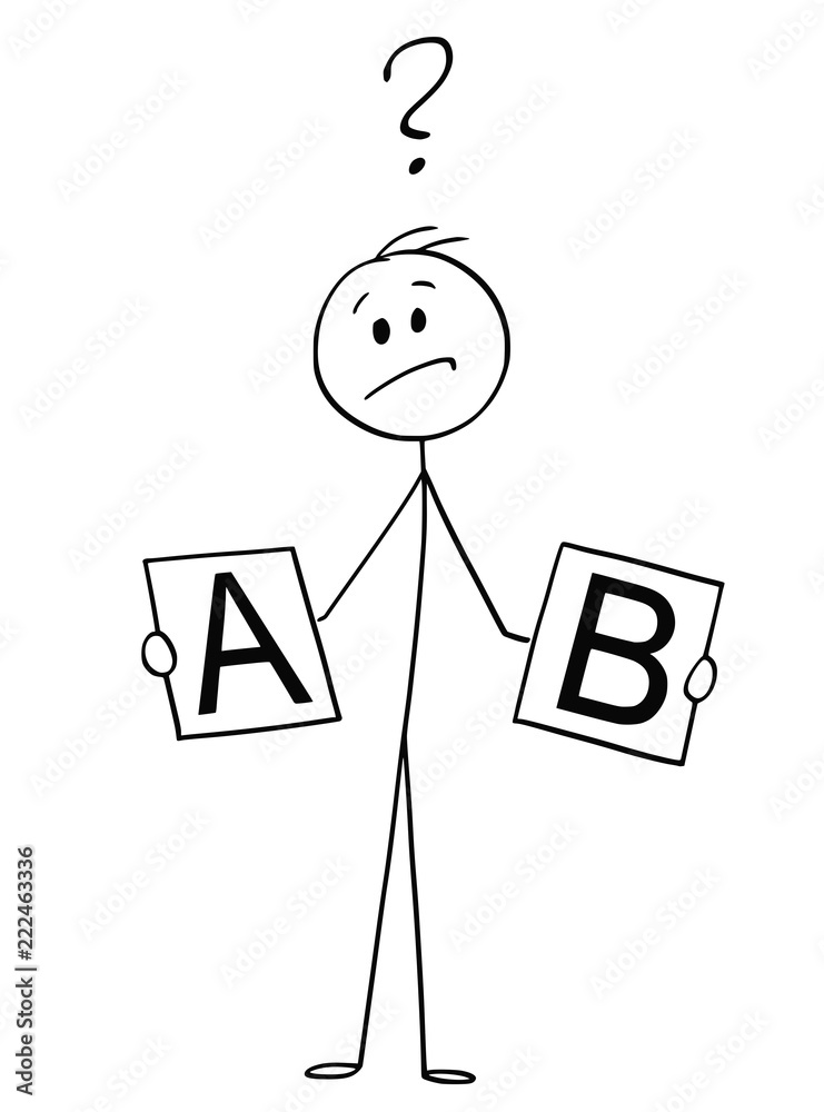 Cartoon stick drawing conceptual illustration of man or businessman ...