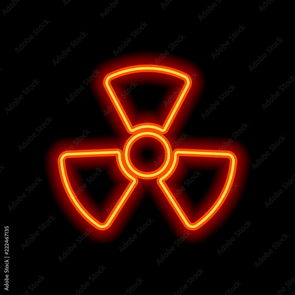 Radioactive Symbol Orange