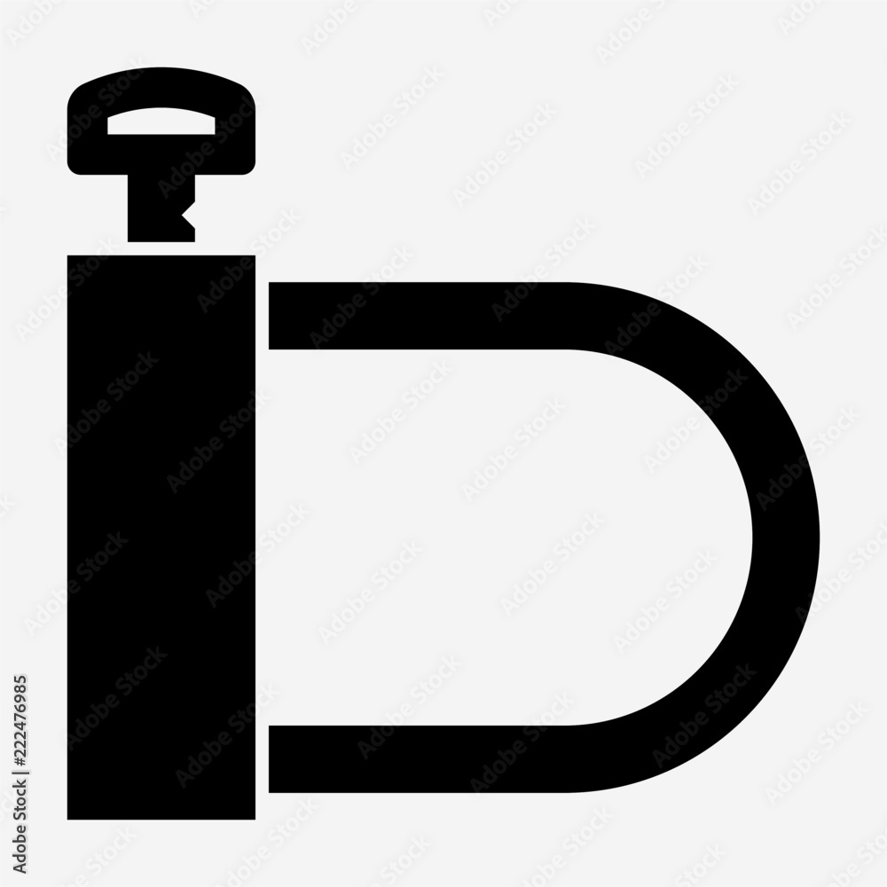 Glyph beautiful Wheel Lock vector icon Stock Vector | Adobe Stock