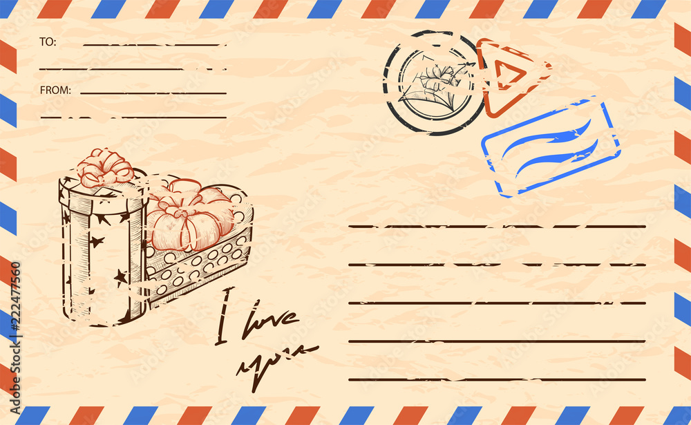 Retro Postcard Template