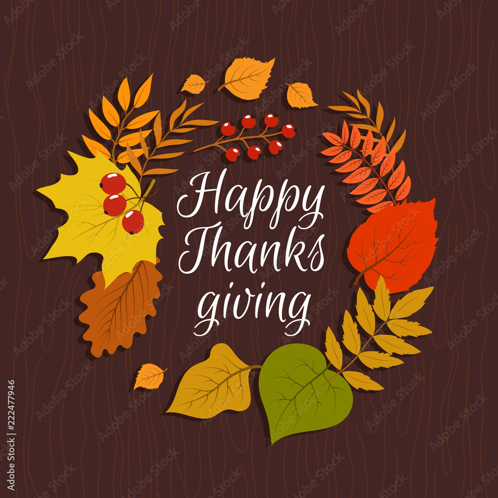 Happy thanksgiving. Autumn leaves november nature background. September ...