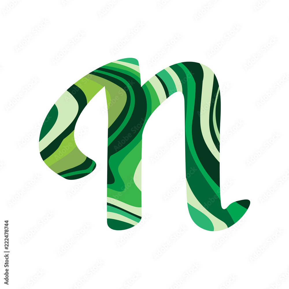 The Letter N In Green